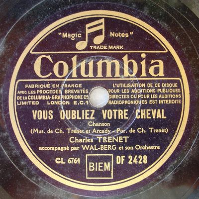 🐞 Paroles de Charles Trenet : Vous Oubliez Votre Cheval - paroles de ...